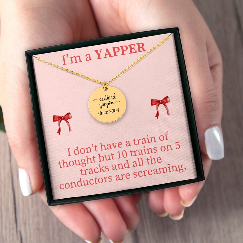Certified Yapper Since Coin Necklace, Yapper Girl Necklace, Mental ...