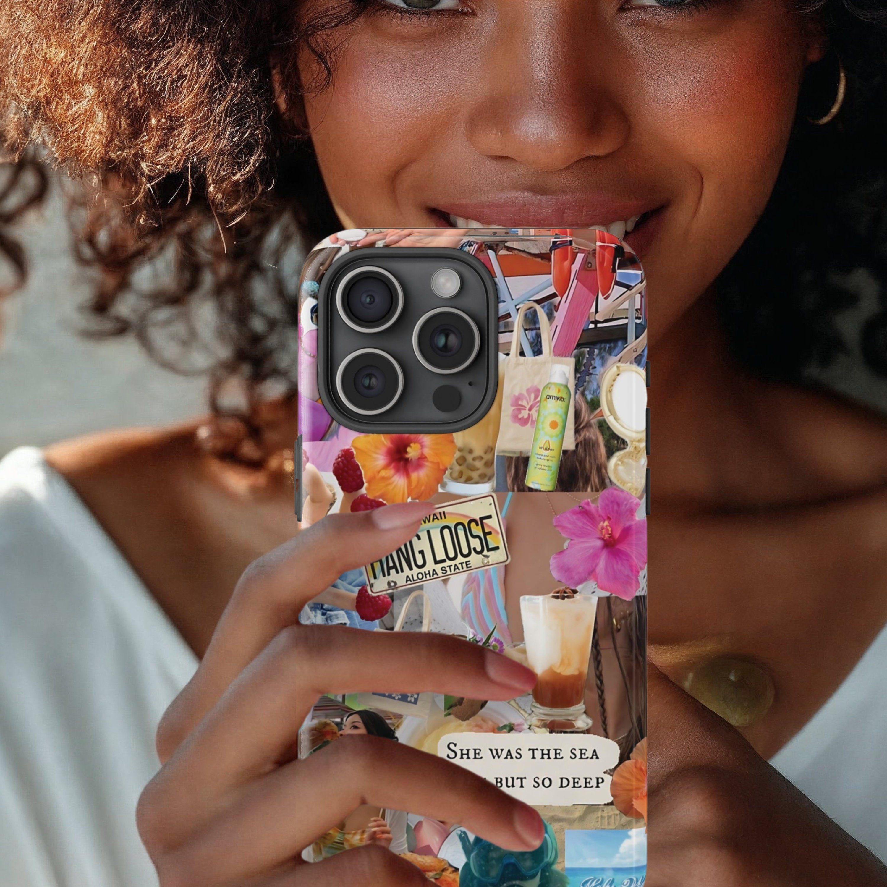 Coconut Girl Summer Magsafe Phone Case, Beach Aesthetic Collage Magsafe ...