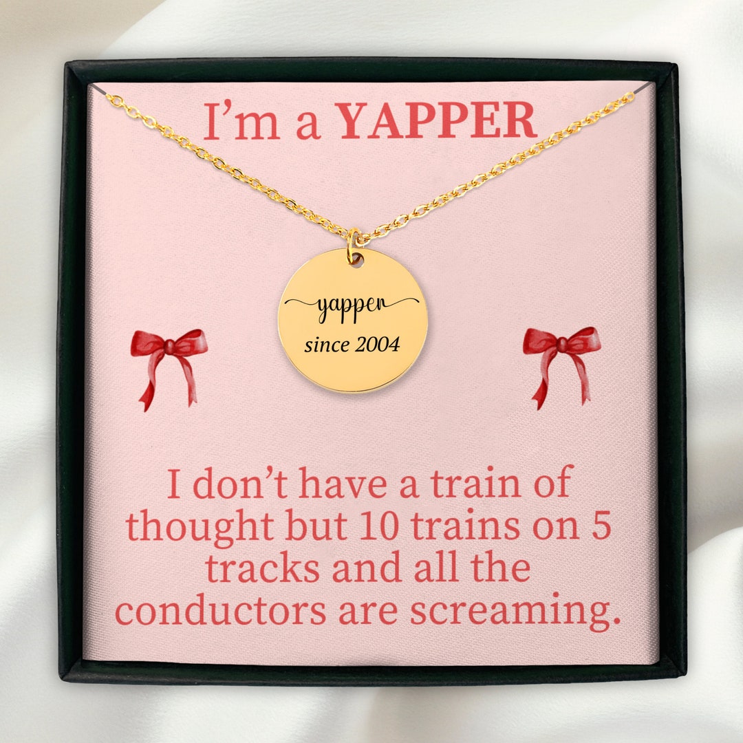 Yapper Since Coin Necklace, Yapper Girl Necklace, Certified Yapper ...