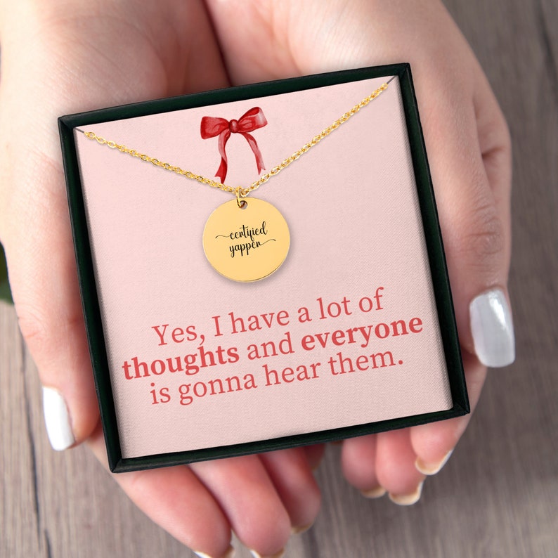 Certified Yapper Necklace, Yapper Girl Coin Necklace, Yapper Meme Gift ...