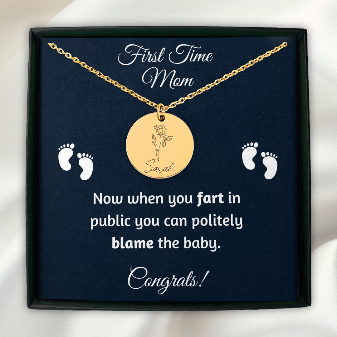 First Time Mom Gift, Birth Month Flower Necklace, 1st Mothers Day Gift ...