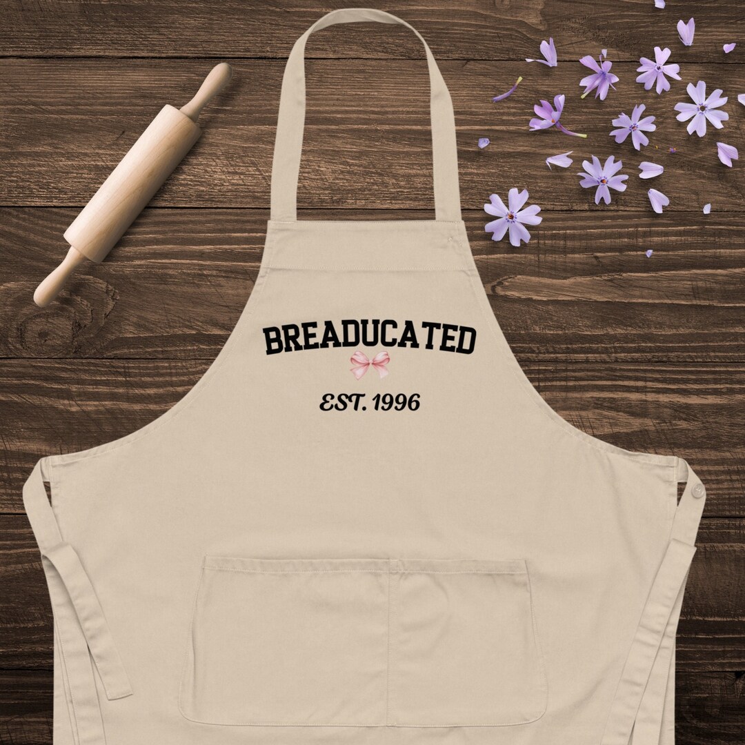 Breaducated Coquette Personalized Organic Cotton Apron, Custom Cooking ...