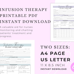 Infusion Therapy Charting, IV Hydration Assessment, IV Vitamin Therapy ...