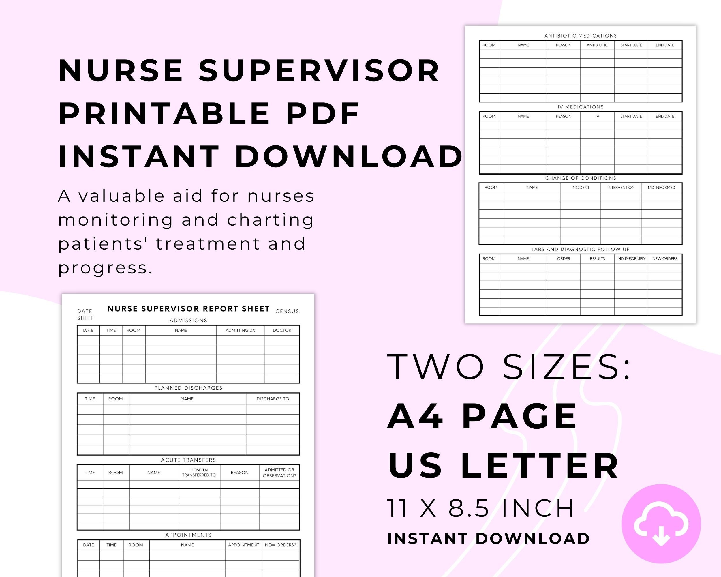 Long Term Care Report Sheet, Skilled Nursing Facility Report Sheet, LTC ...