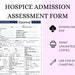 Hospice Nurse Admission Assessment, Hospice Admission Form, End of Life ...
