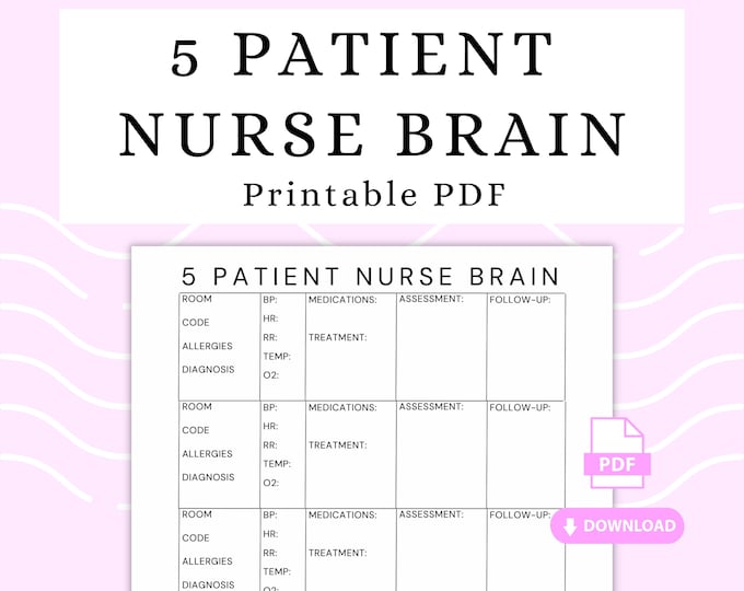 Charge Nurse Report Sheet, LVN Nursing Documentation, LPN Charting ...