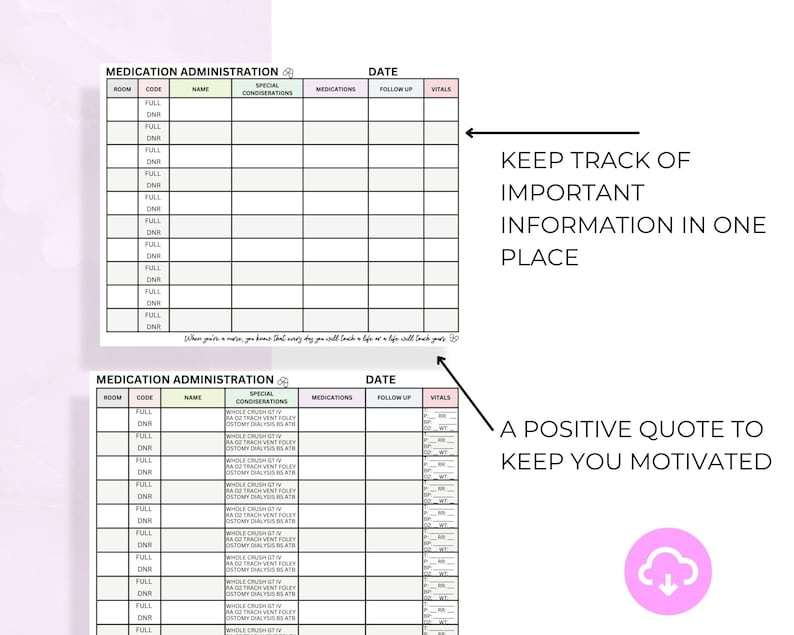 Medication Administration Record - Etsy