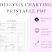 Dialysis Charting Printable PDF, Home Dialysis Documentation ...