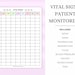 Vital Signs Monitoring Sheet - Etsy
