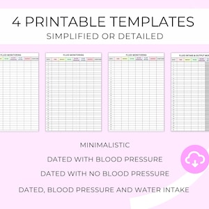 Fluid Intake and Output Monitoring Sheet - Etsy