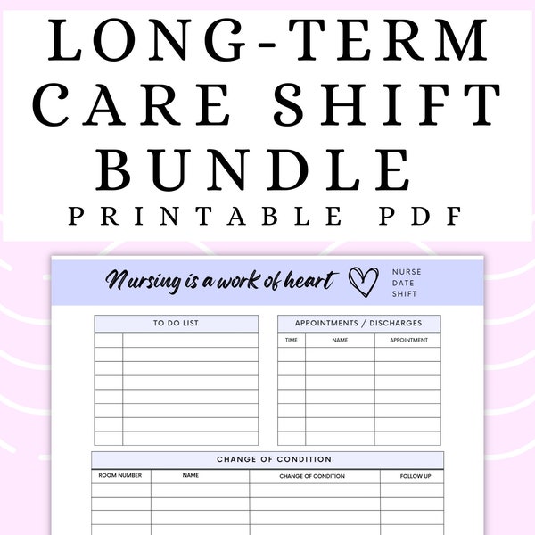 Long Term Care Charting - Etsy