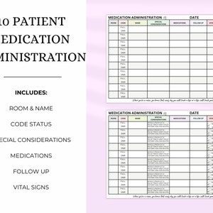 Medication Administration Record - Etsy