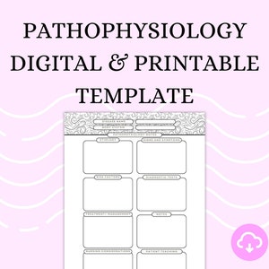 Nursing Pathophysiology Editable PDF Note-taking Template ...