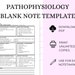 Nursing Pathophysiology Blank Note-taking Template, Nursing School ...