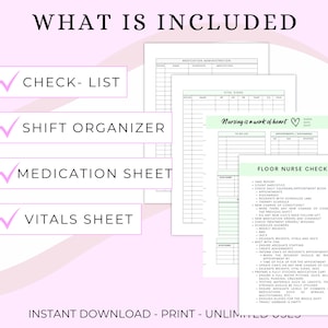 Charge Nurse Report Sheet, LVN Nursing Documentation, LPN Charting ...
