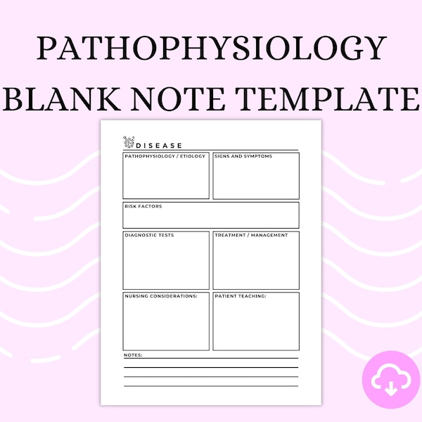 Note Taking Templates Nursing - Etsy