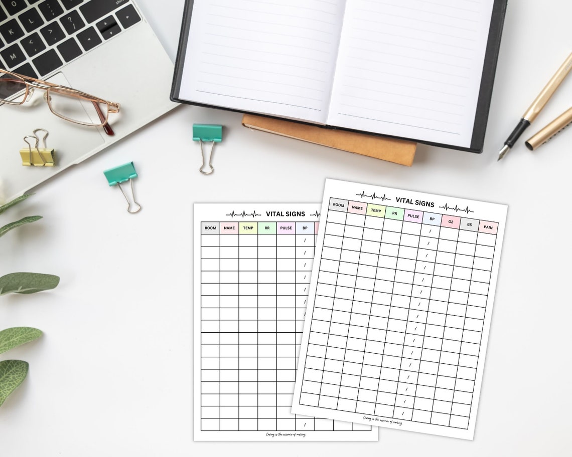 Vital Signs Monitoring Sheet - Etsy