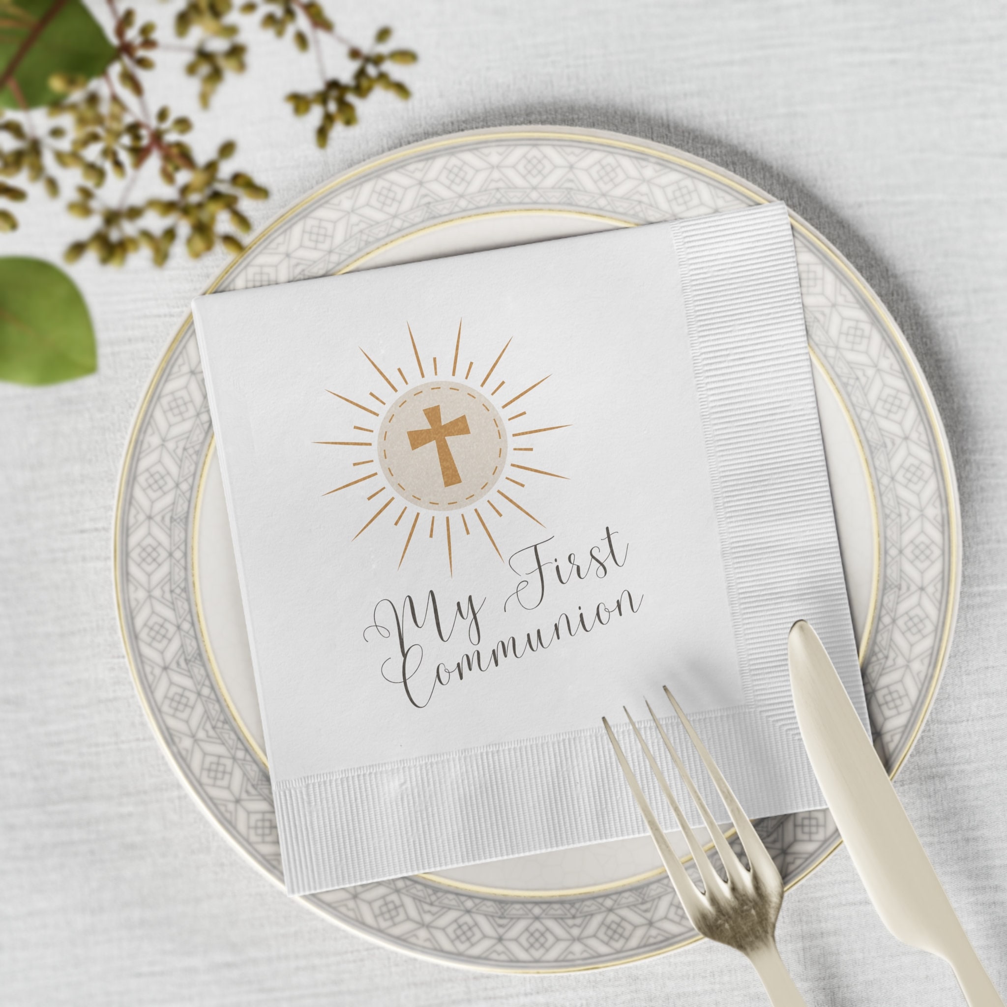 First Holy Communion Napkins Catholic Napkins First - Etsy