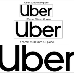 Uber Taxi Cab Uber Private Hire Door Sign Sticker X 2 Good Quality Air ...