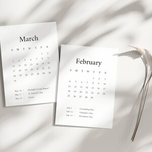 Printable 2024 Mini 3x4 Calendars With Holidays & Observances, Monthly ...