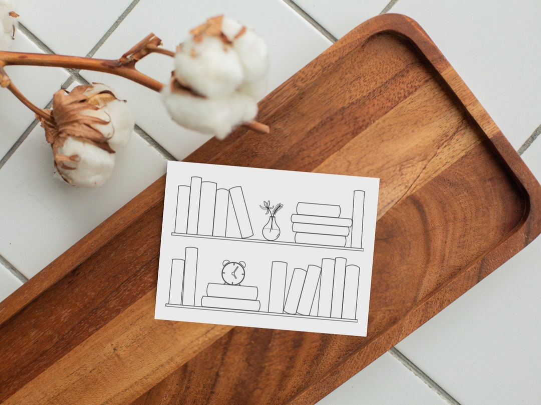 Mini Reading Tracker Printable Cards, Bookshelf Reading Log, 4x3 Cutout ...