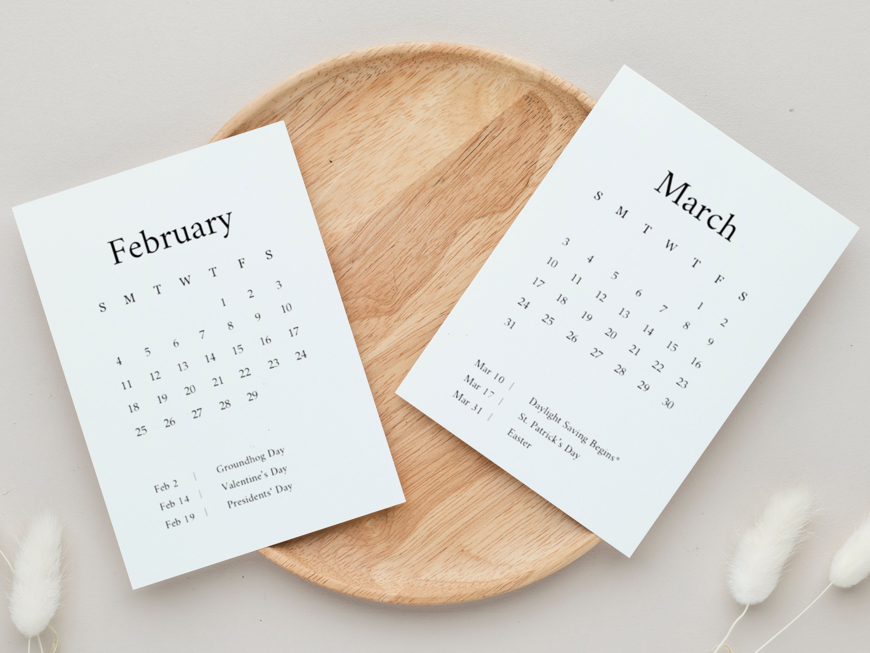 Printable 2024 Mini 3x4 Calendars With Holidays & Observances, Monthly ...