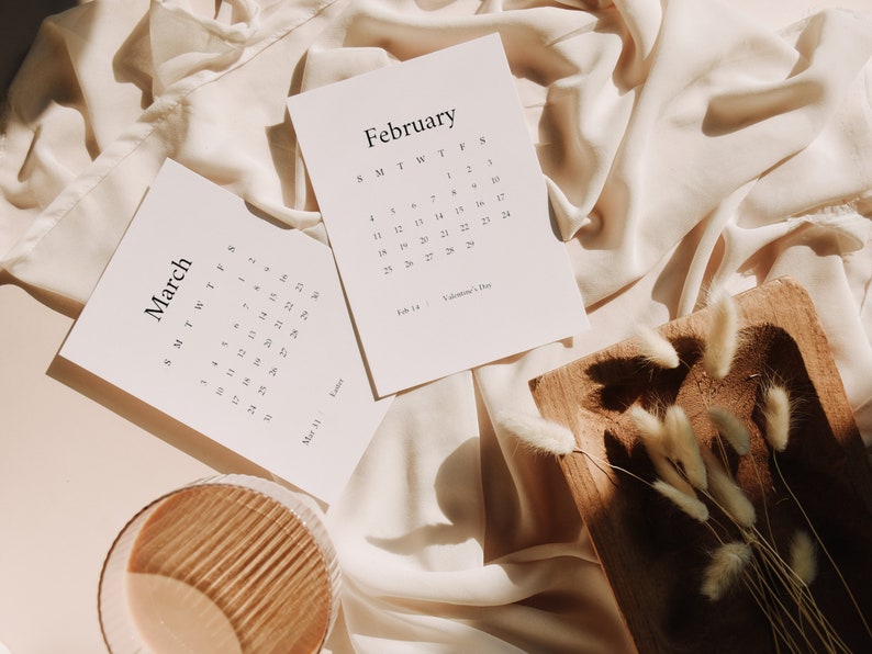 Printable 2024 3x4 Mini Calendars With Holidays, Monthly Calendar Cards ...