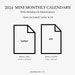 Printable 2024 Mini 3x4 Calendars With Holidays & Observances, Monthly ...