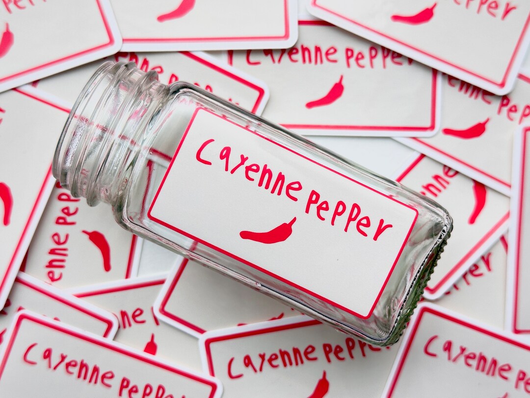 Cayenne Pepper Aesthetic Spice Label Non Minimalist Home Decor ...