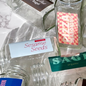 5 Pack Build Your Own Set Spice Labels Aesthetic Home Decor Kitchen ...
