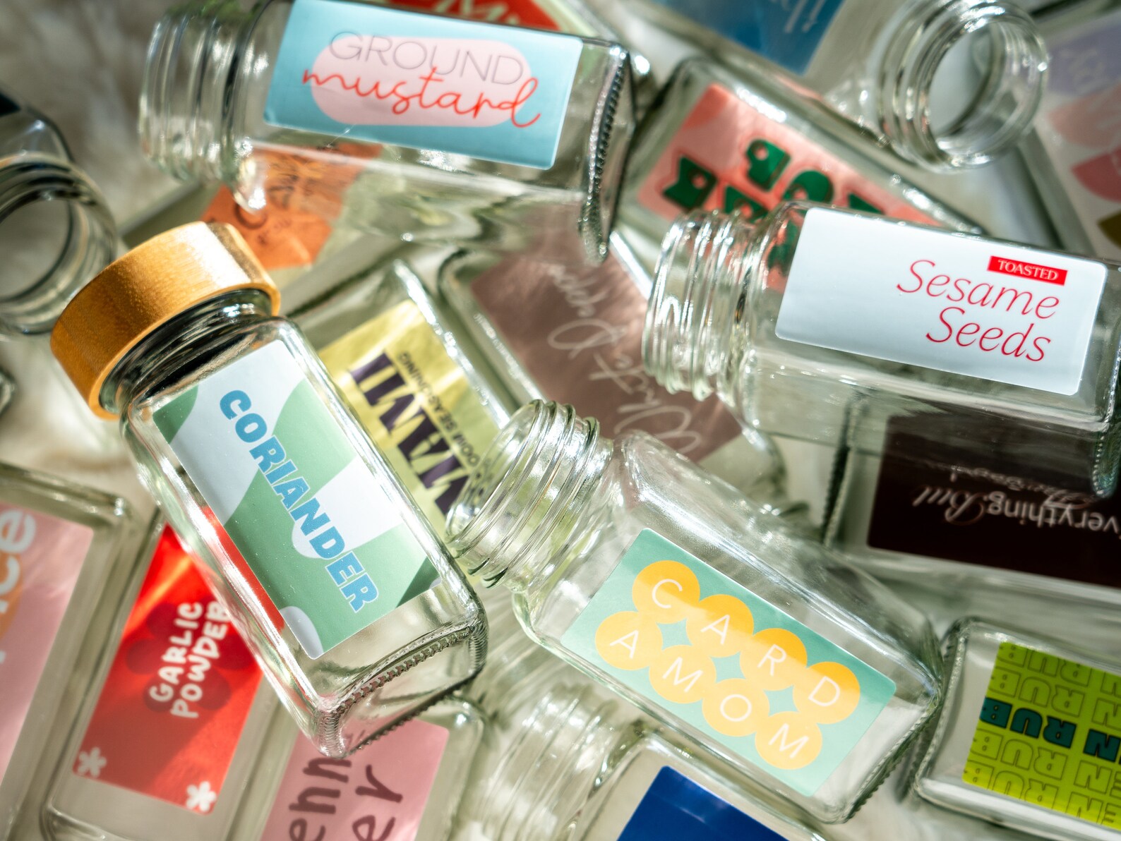 5 Pack Build Your Own Set Spice Labels Aesthetic Home Decor Kitchen ...