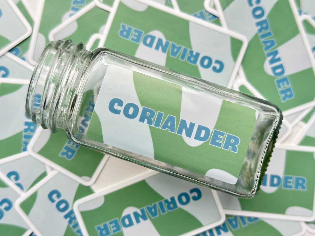 Coriander Spice Labels Aesthetic Housewarming Gift for Food Lover ...