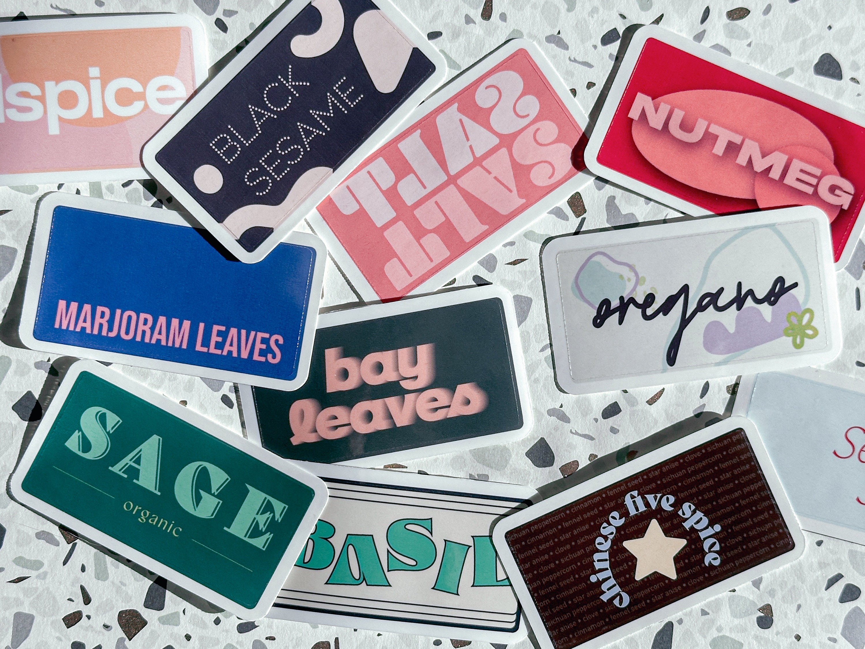 Oregano Modern Aesthetic Spice Labels Non Minimalist - Etsy