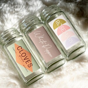 5 Pack Build Your Own Set Spice Labels Aesthetic Home Decor Kitchen ...