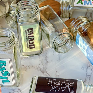 5 Pack Build Your Own Set Spice Labels Aesthetic Home Decor Kitchen ...