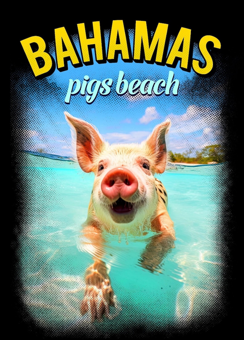 The Famous Swimming Pigs - Etsy