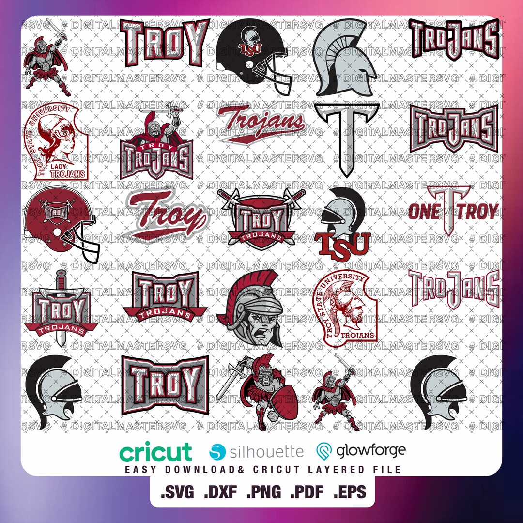 Team 30 Troy College SVG, Trojans SVG, University, Athletics, Football ...