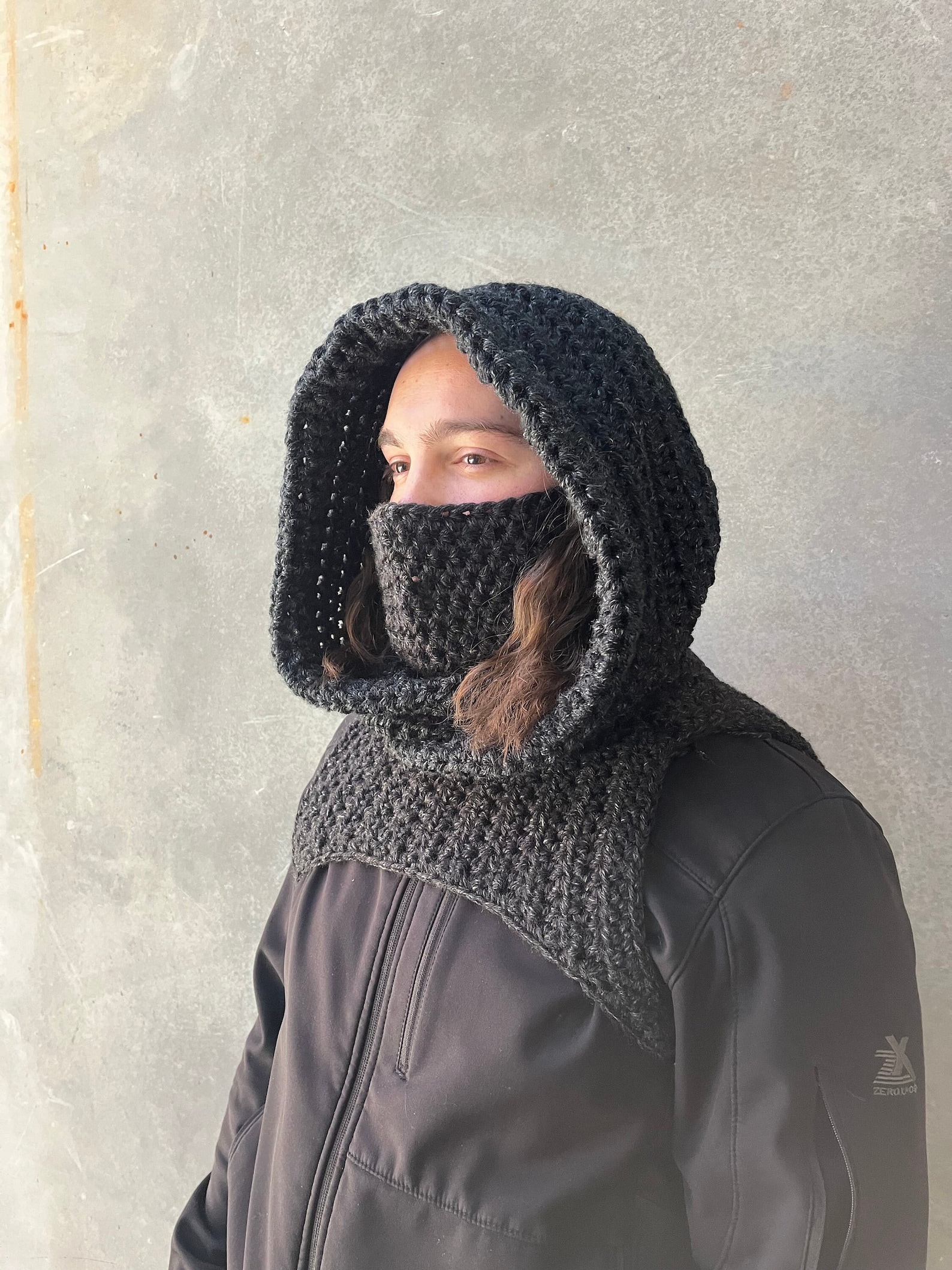 Custom Matrix Hood With Cowl Neck, Winter Hood, Sci Fi Fashion Hood ...