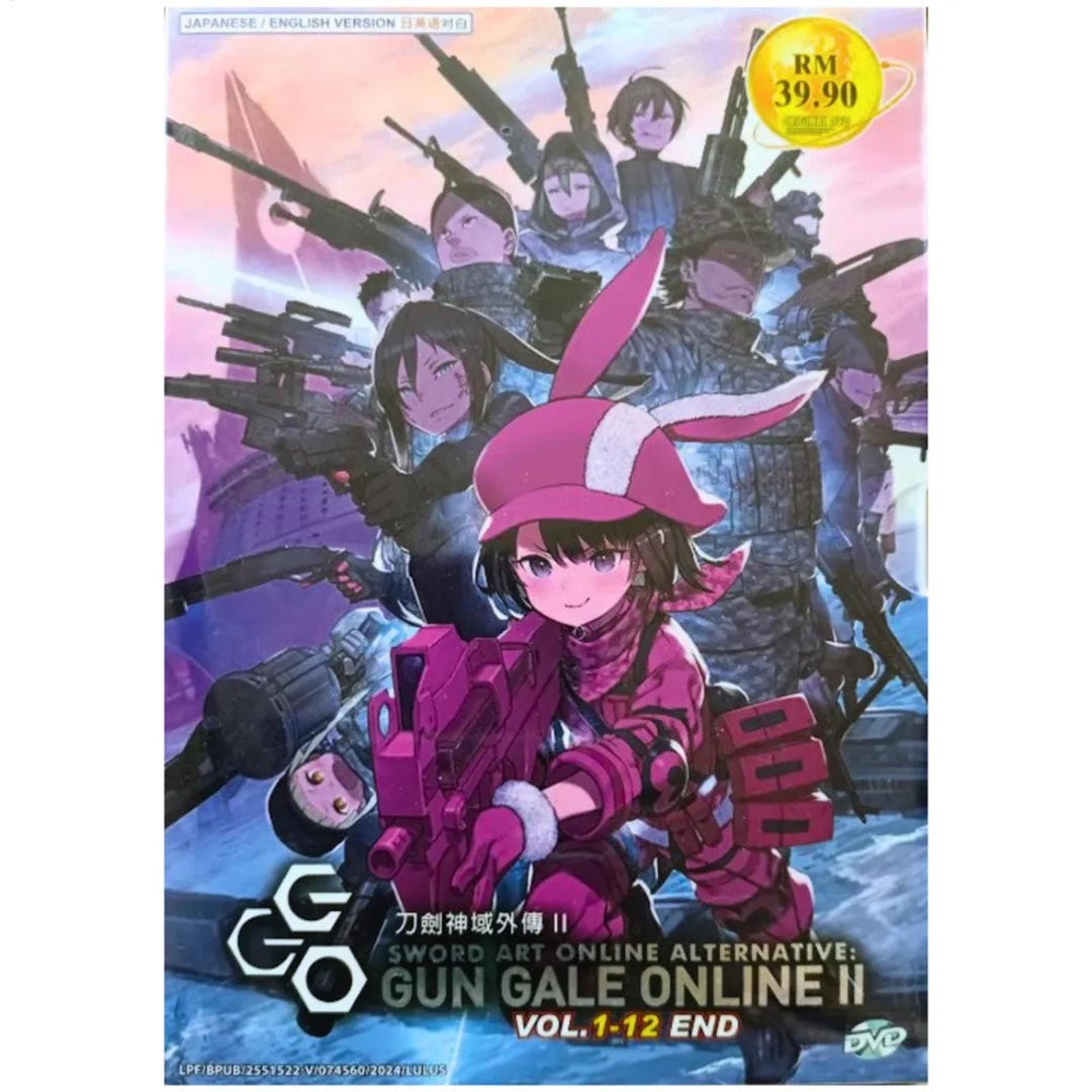 DVD Sword Art Online Alternative: Gun Gale Online II Vol.1-12 End ...
