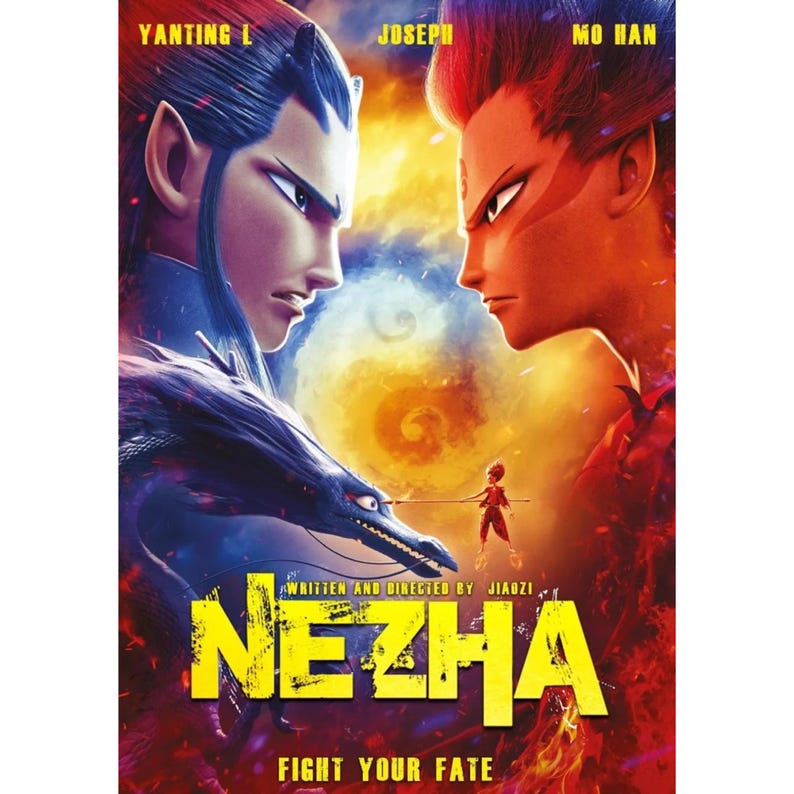 Ne Zha – Animated Fantasy Movie – Custom DVD | English & Mandarin Audio ...