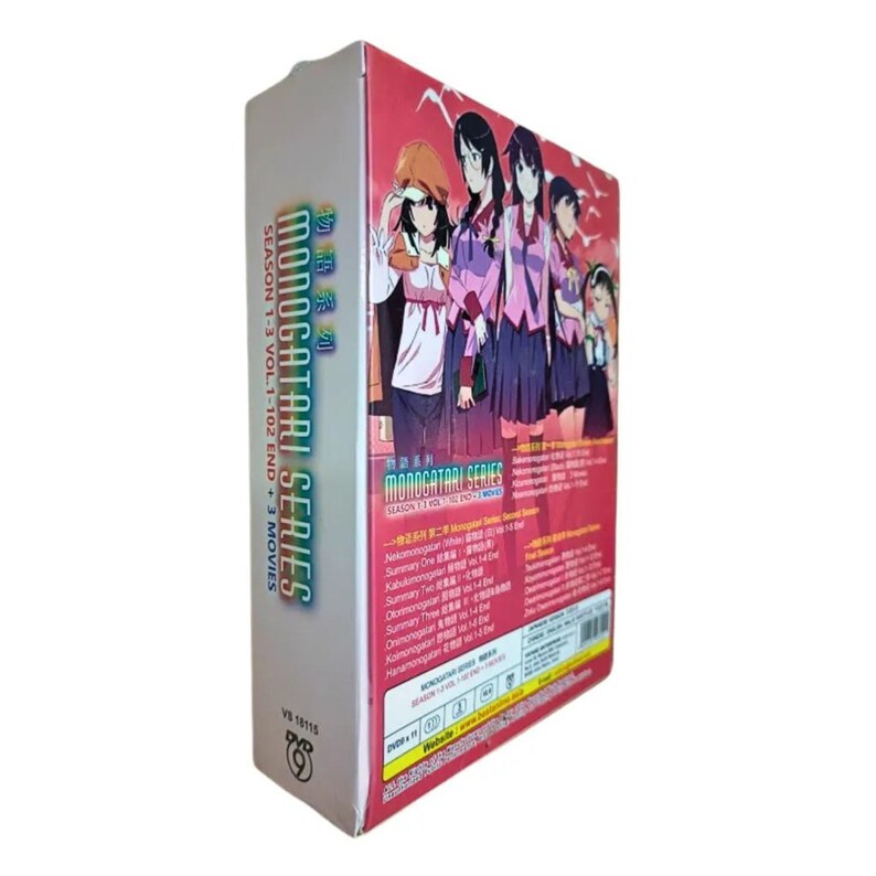 Anime DVD Monogatari Series Season 1-3 (vol. 1-102 End) + 3 Movies ...