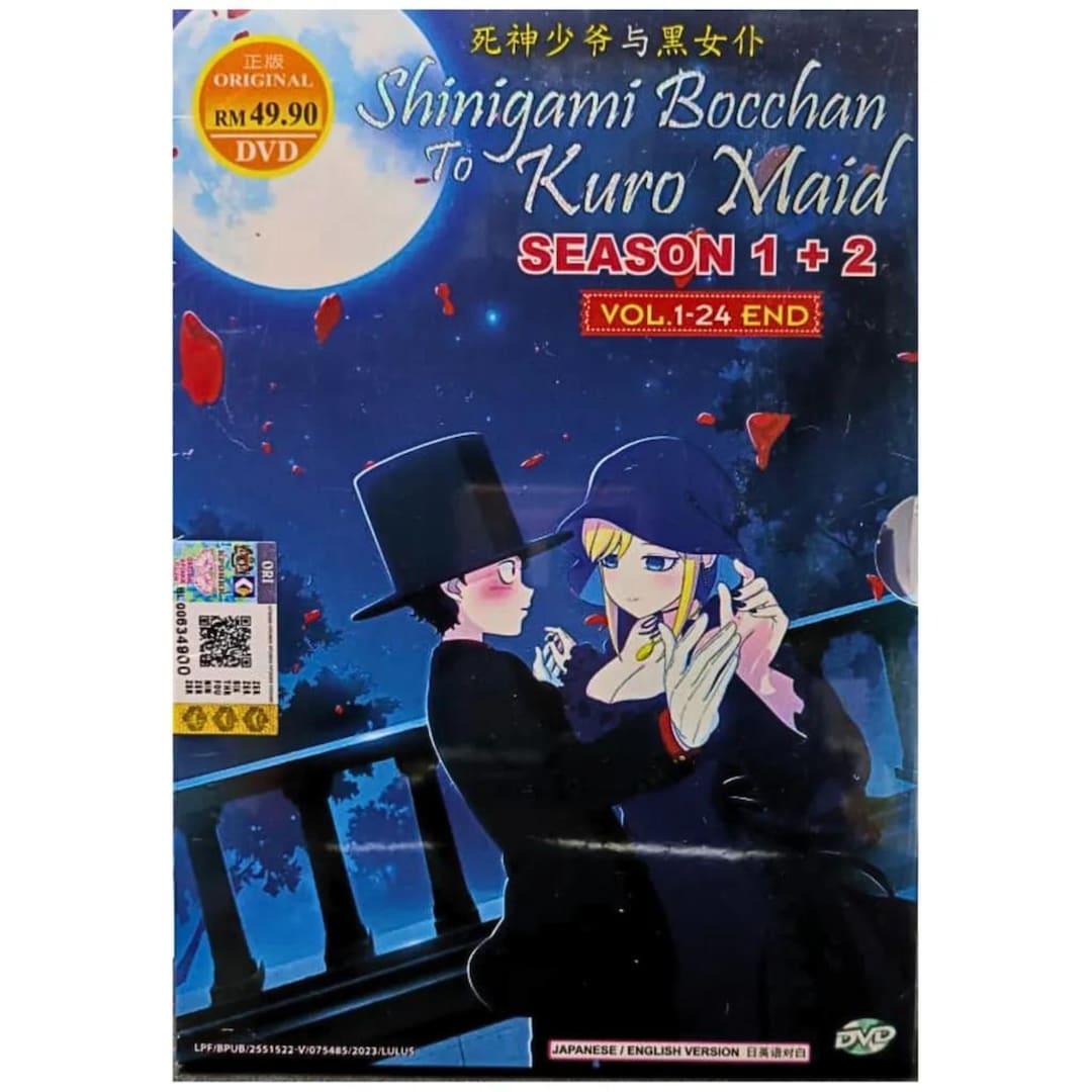 Shinigami Bocchan to Kuro Maid Season 1 + Season 2 Complete TV Series Volume 1-24 End English ...