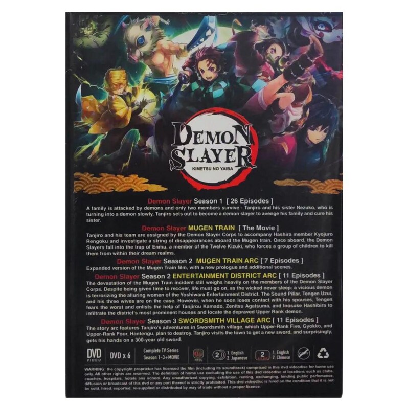DVD Demon Slayer Kimetsu No Yaiba S1-3+the Movie - Etsy
