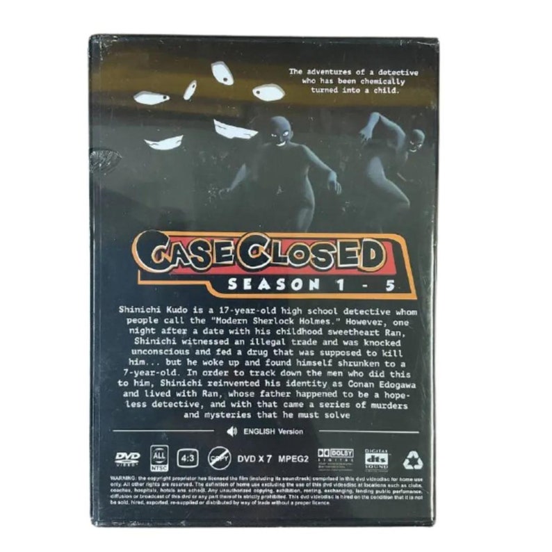 Anime DVD Case Closed ~detective Conan~ Season 1 - 5 (english Dubbed ...