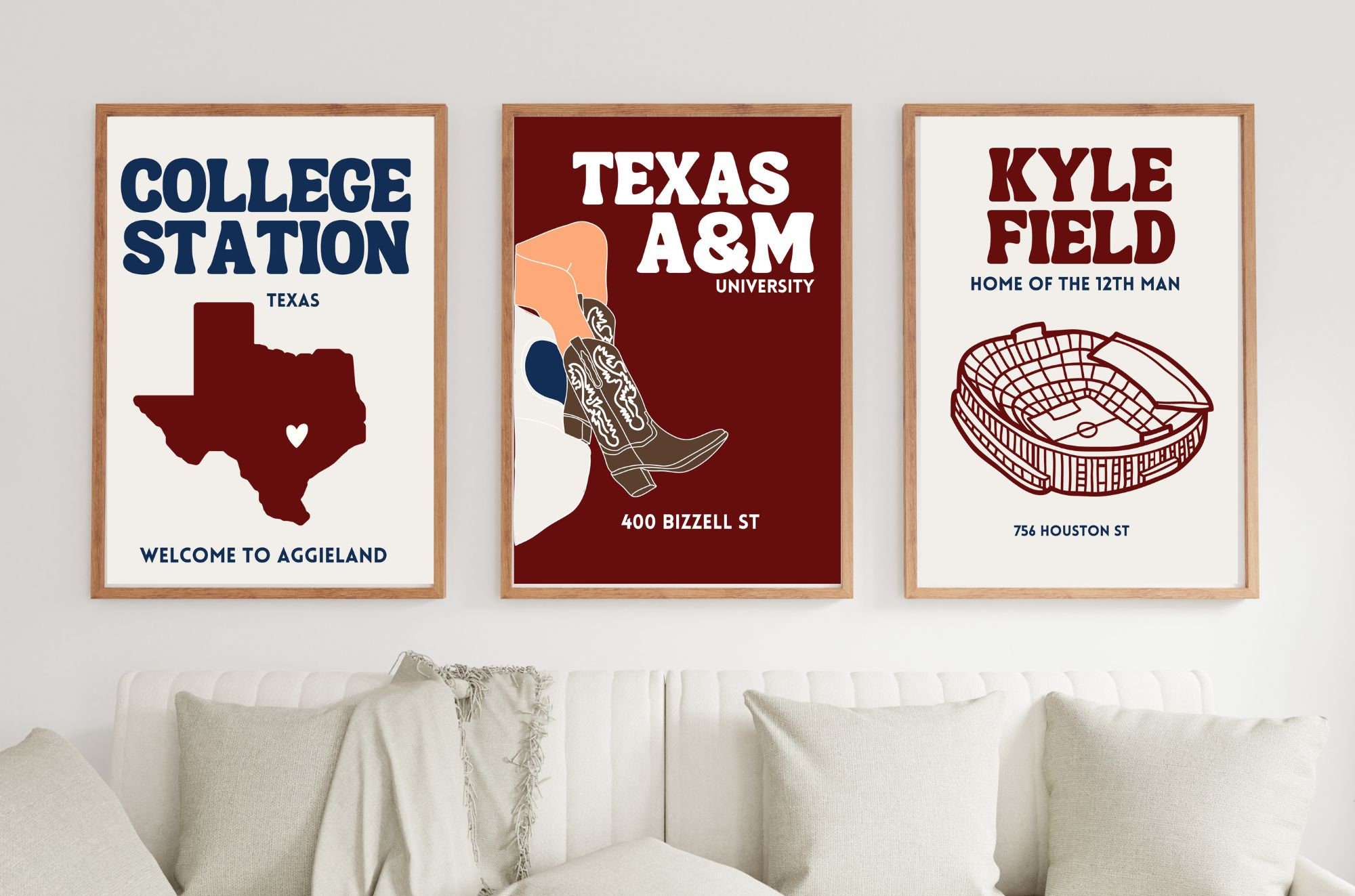 Texas A&M Wall Print Kyle Field-aggie-college Station - Etsy