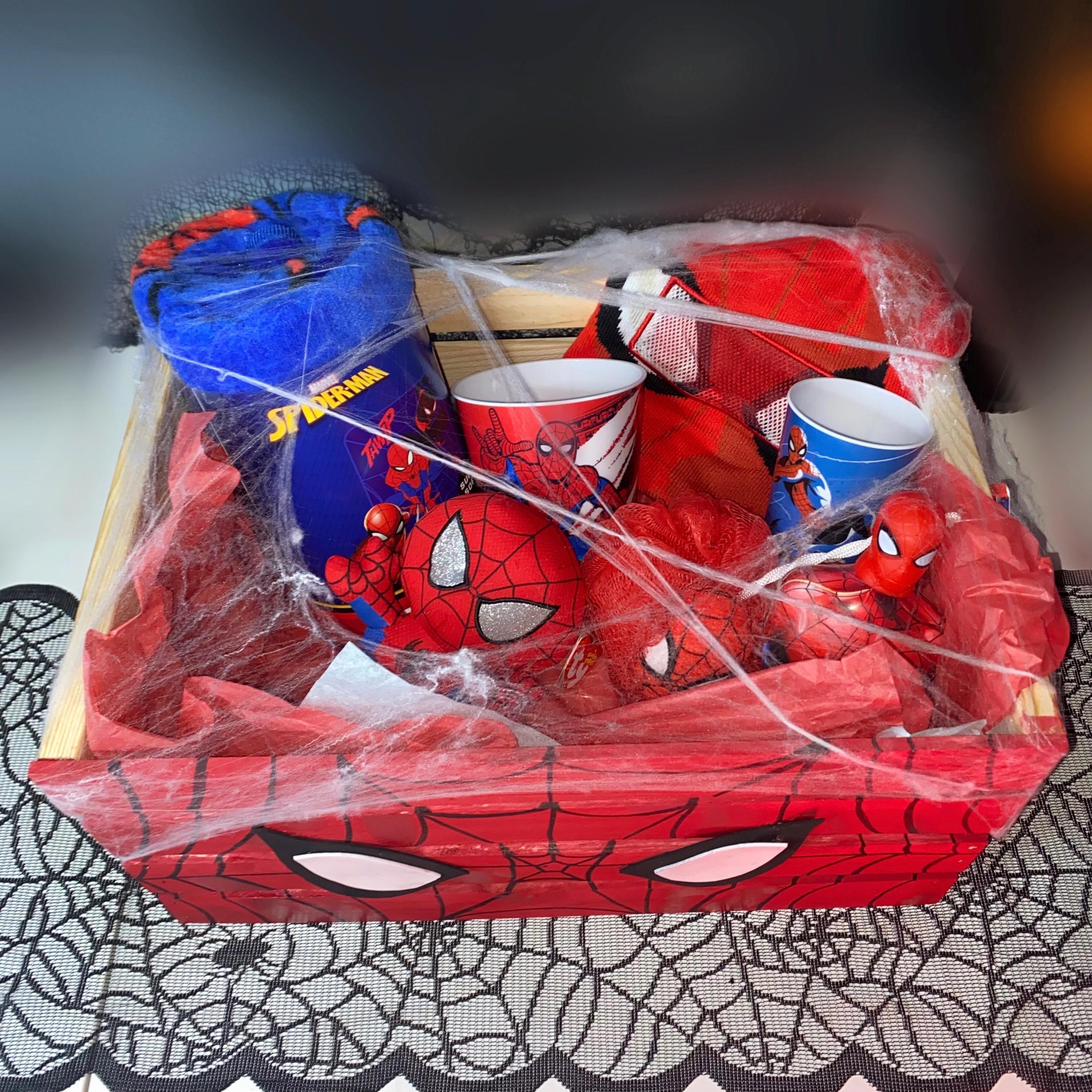Spider-man Gift Hand Painted Crate Spooky Basket Bundle - Etsy