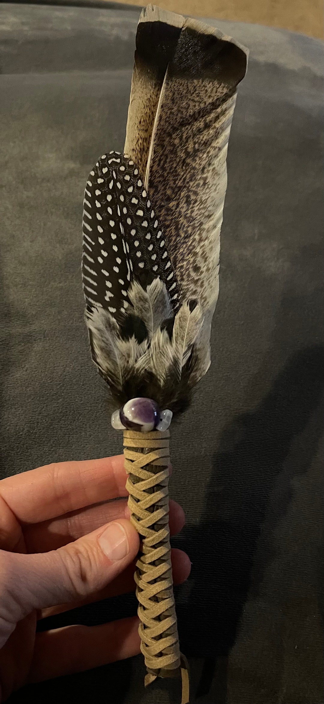 Smudge Feather Fan - Etsy