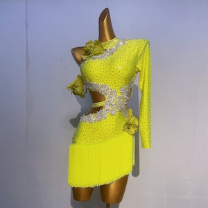 Made to Order Custom Made Latin Dress Women Girls 40 Colors Fringe ...