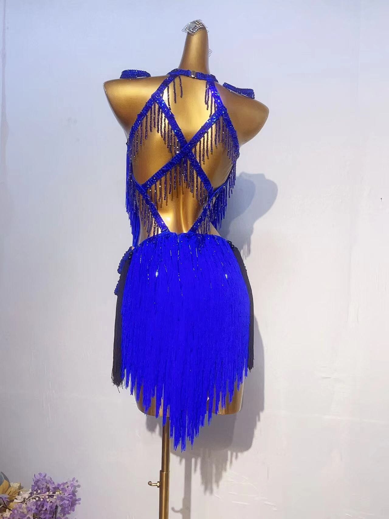 Custom Made Latin Dress 40 Colors Women Girls Fringe Latin Dance ...