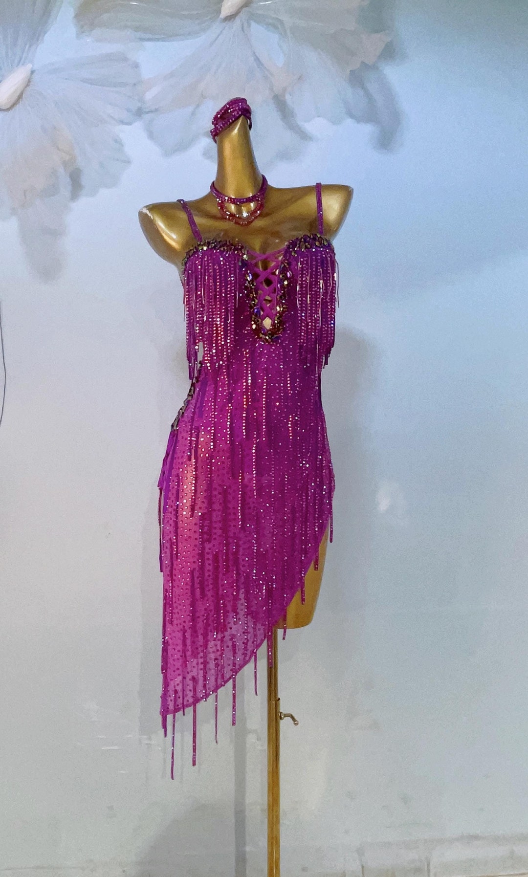 Custom Made Latin Dress 40 Colors Women Girls Fringe Latin Dance ...